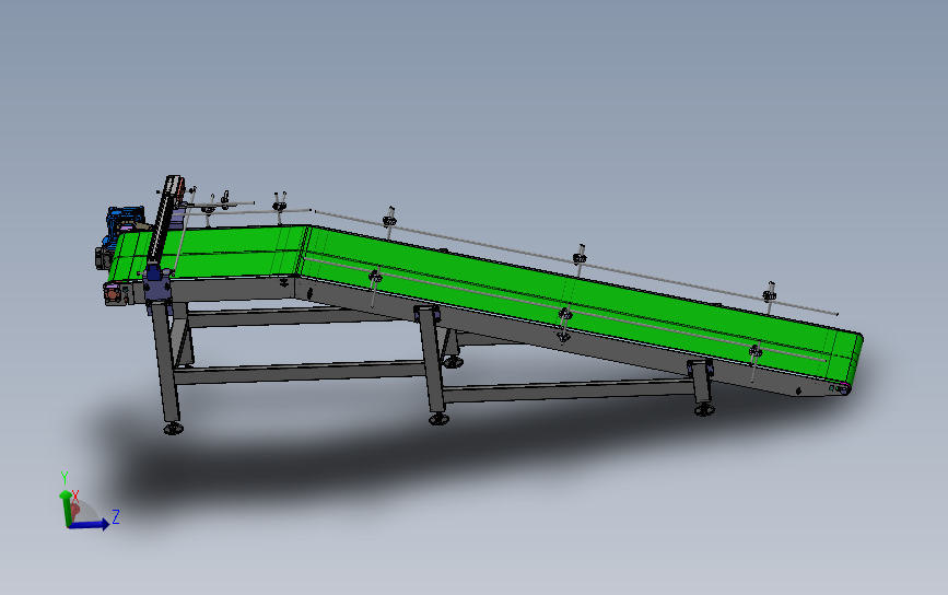 平带输送机3d数模图纸 Solidworks设计 Solidworks 2015 模型图纸下载 懒石网
