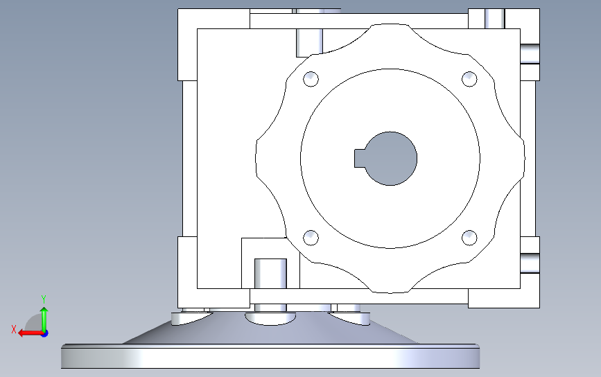 蜗轮蜗杆减速机040-63B5_Parasolid_模型图纸下载 – 懒石网
