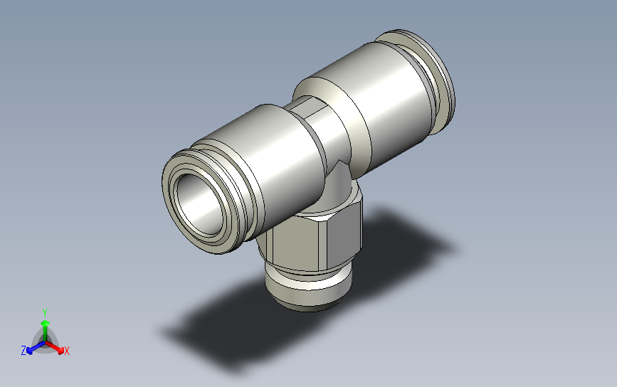多款NPQR-T-T快插接头系列_STEP_模型图纸下载 – 懒石网