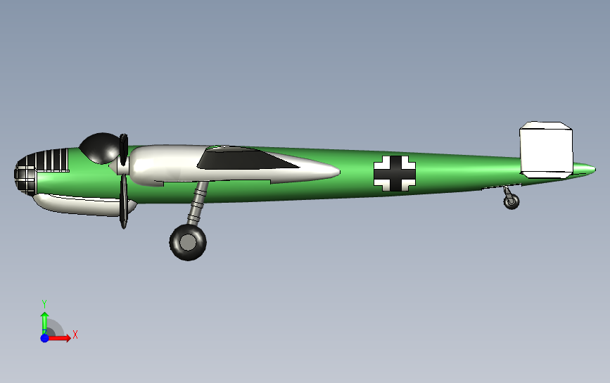 focke-wulf-fw-191_STEP_模型图纸下载 – 懒石网