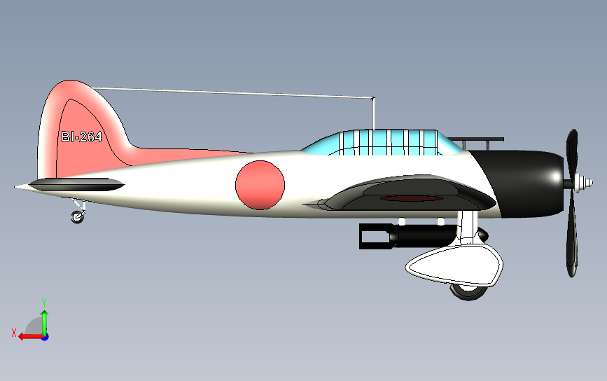 aichi-d3a-val_STEP_模型图纸下载 – 懒石网