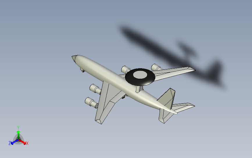 E-3预警机_STEP _模型图纸下载 – 懒石网