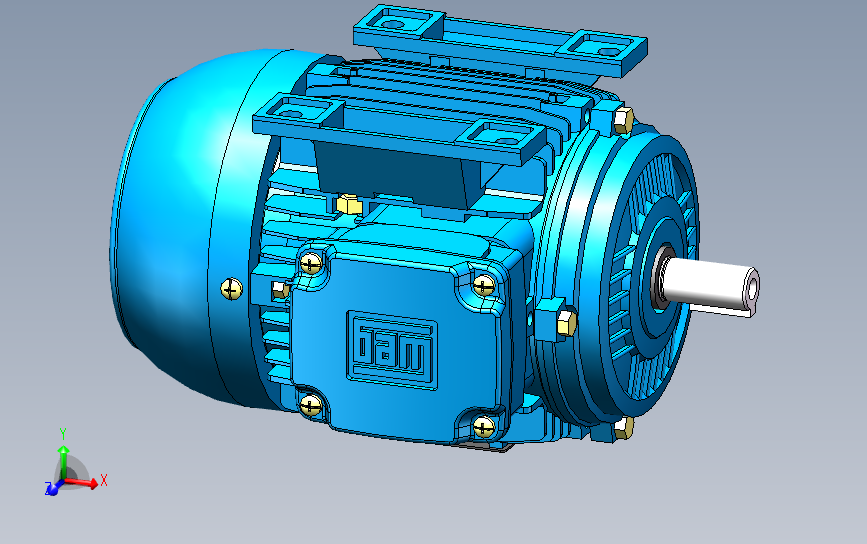 万高电机80_RIGHT系列_SOLIDWORKS 2011_模型图纸下载 – 懒石网