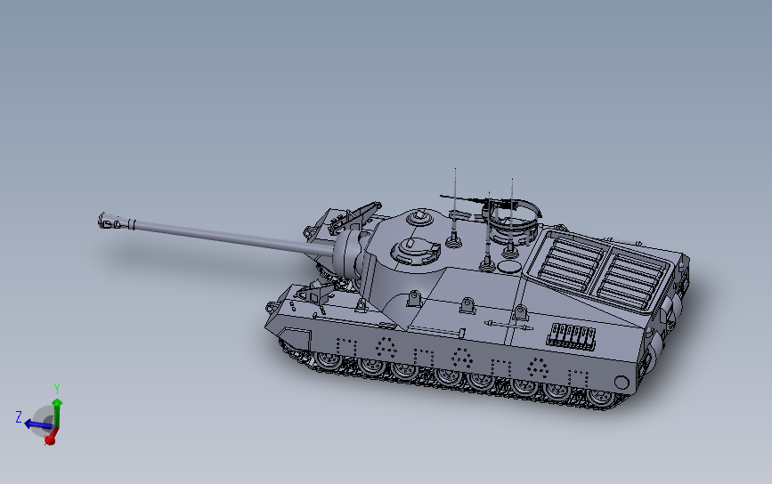 T95重型坦克_SOLIDWORKS 2020_模型图纸下载 – 懒石网