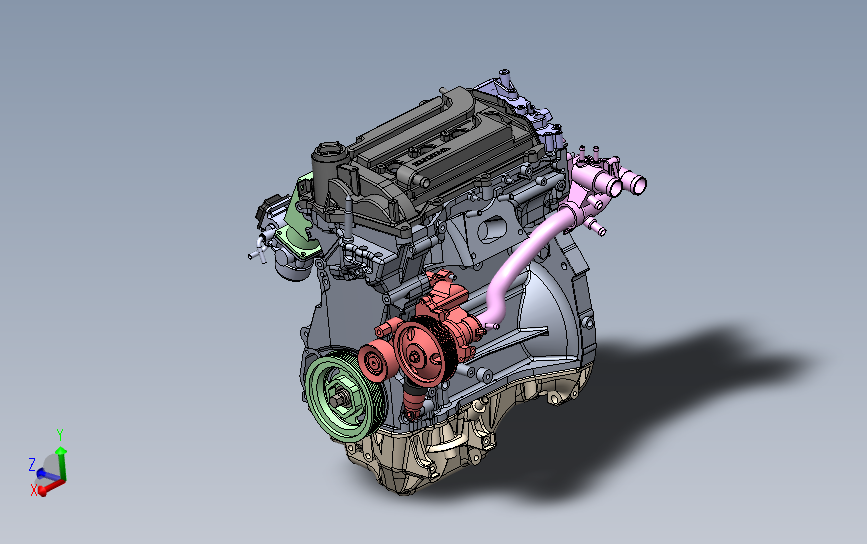 本田 L15B7 引擎_SOLIDWORKS 2021_模型图纸下载 – 懒石网