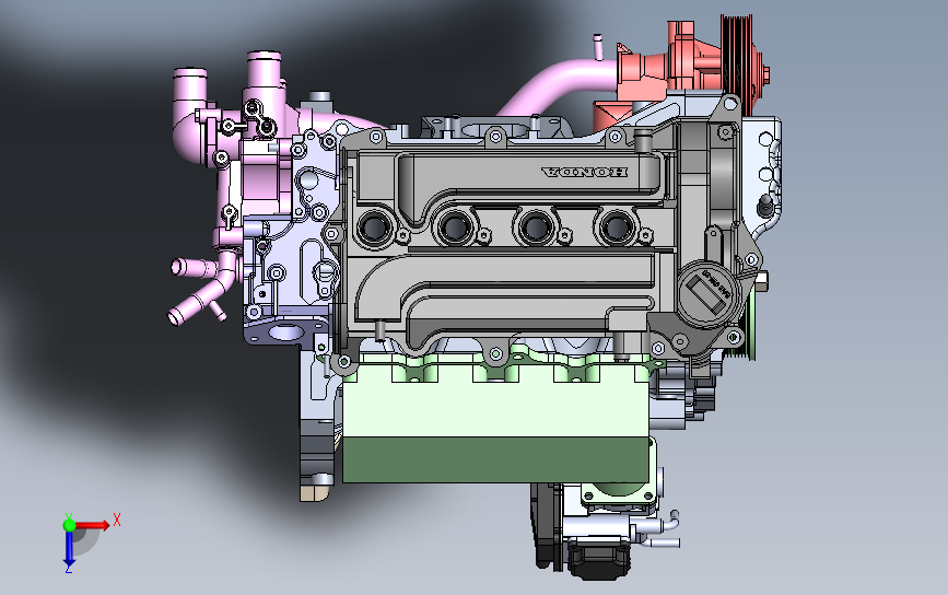 本田 L15B7 引擎_SOLIDWORKS 2021_模型图纸下载 – 懒石网