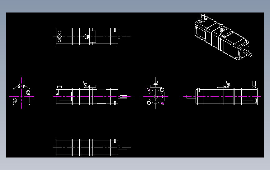 SGM7M旋转电机图纸_AotuCAD .dxf_模型图纸下载 – 懒石网