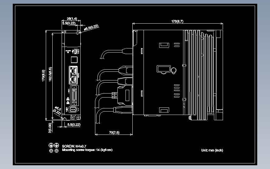 伺服电机ASD-A3-0421- E图纸_AotuCAD dwg_模型图纸下载 – 懒石网