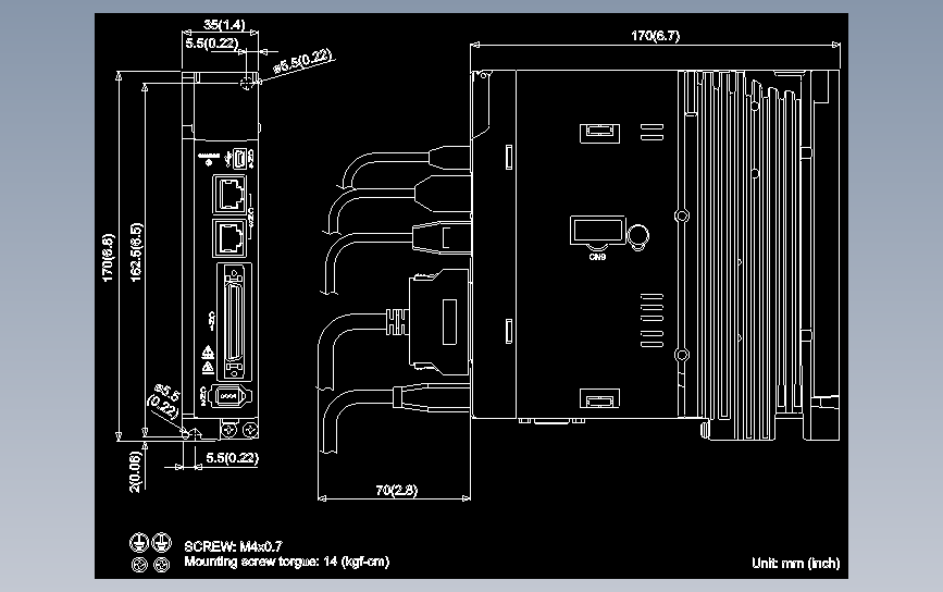 伺服电机ASD-A3-0421- E图纸_AotuCAD dwg_模型图纸下载 – 懒石网