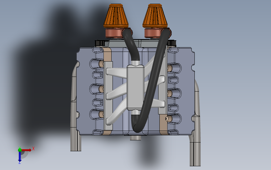 发动机V8 ENGINE_SOLIDWORKS 2017_模型图纸下载 – 懒石网