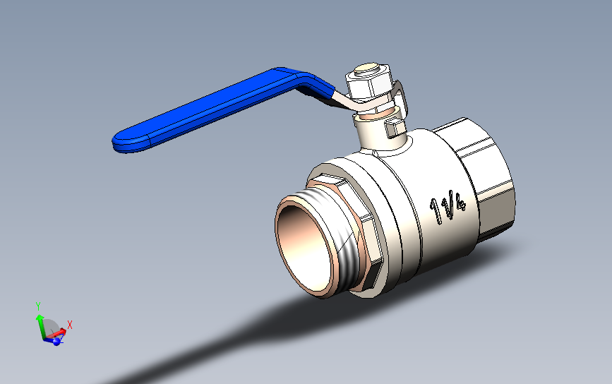 发动机Кран шаровый G1_SOLIDWORKS 2013_模型图纸下载 – 懒石网