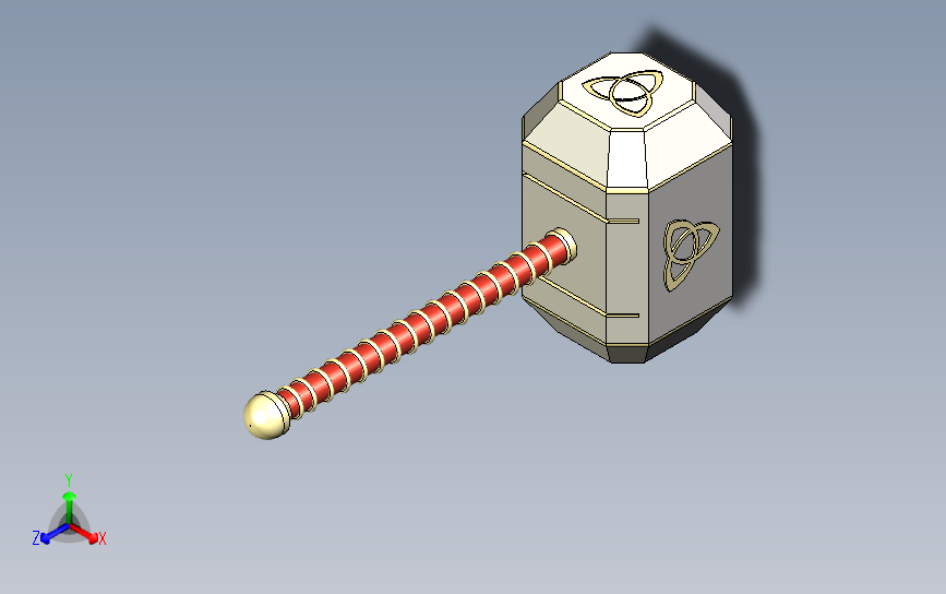 雷神之锤_STEP_模型图纸下载 – 懒石网