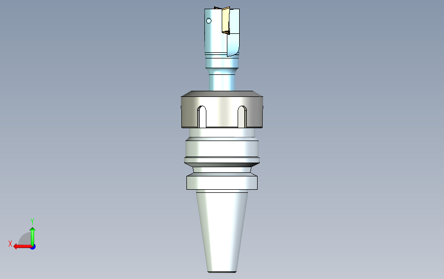 带 25mm 面铣刀的 BT30-ER32-60 夹头刀柄_STEP_模型图纸下载 – 懒石网