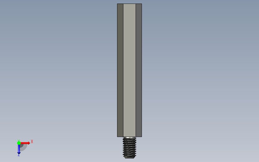 六角支座垫片 M5 L8-L50_STEP_模型图纸下载 – 懒石网