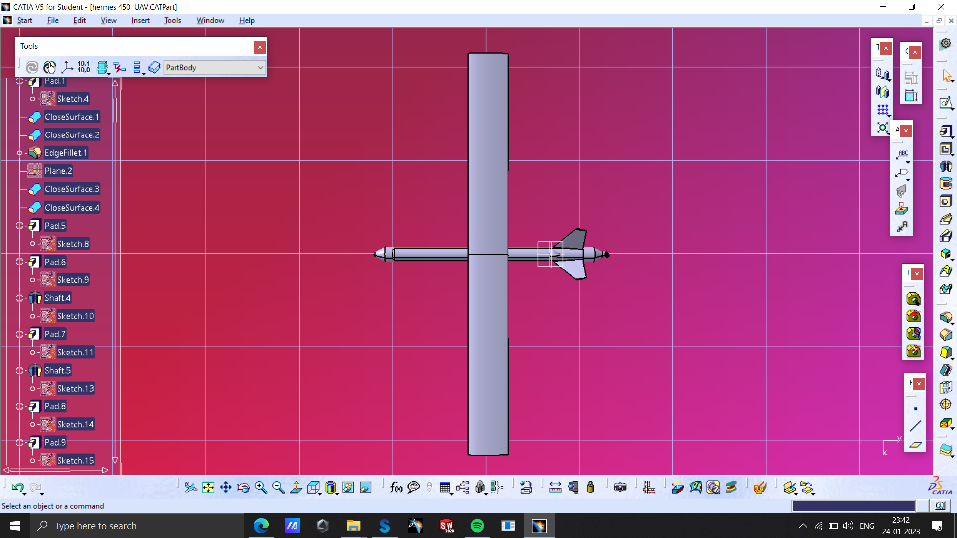 爱马仕450无人机_CATIA_模型图纸下载 – 懒石网