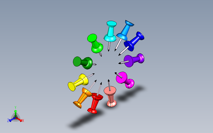 图钉_CATIA_模型图纸下载 – 懒石网