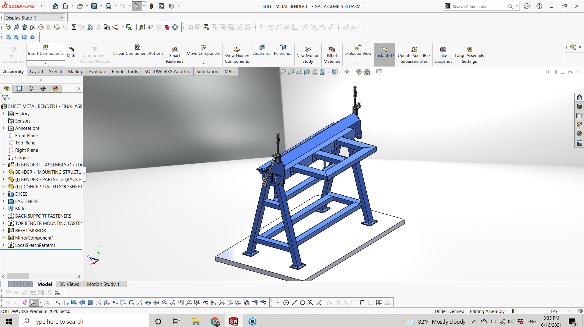钣金折弯机_PROE_模型图纸下载 – 懒石网
