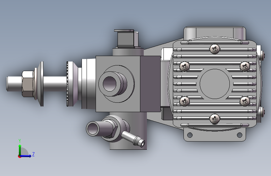 航模发动机装配模型_SOLIDWORKS 2020_模型图纸下载 – 懒石网