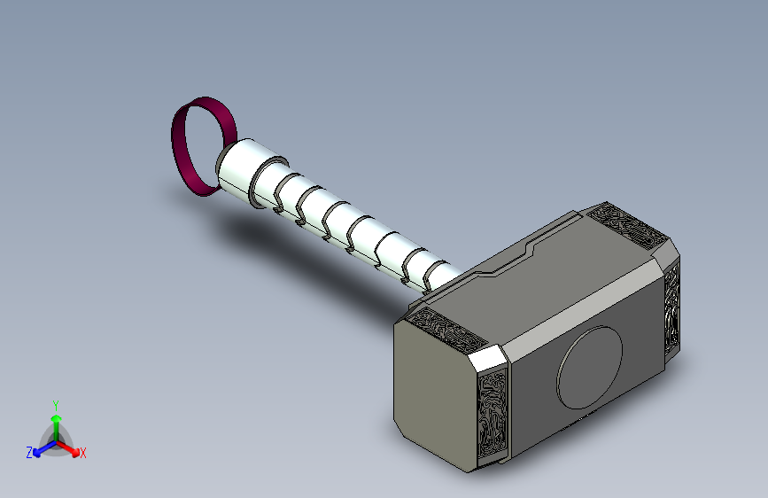雷神之锤_PROE_模型图纸下载 – 懒石网