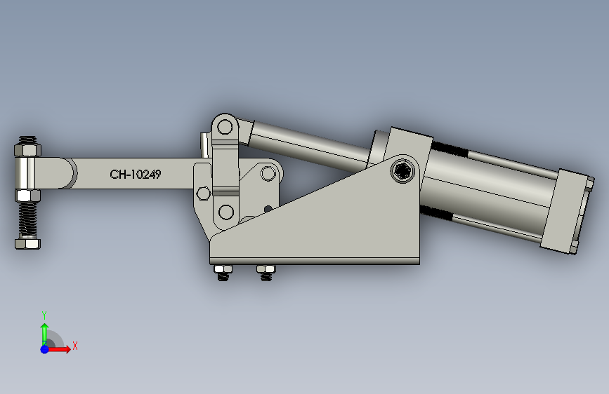 气缸型CH-10249-A快速夹钳_STEP_模型图纸下载 – 懒石网