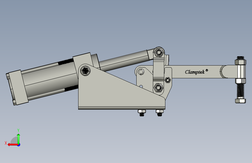 气缸型CH-10249-A快速夹钳_STEP_模型图纸下载 – 懒石网