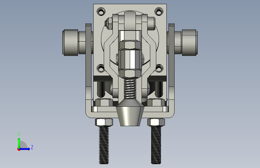 气缸型CH-12050-A快速夹钳_STEP_模型图纸下载 – 懒石网