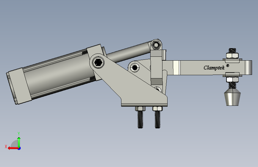 气缸型CH-12132-A快速夹钳_STEP_模型图纸下载 – 懒石网