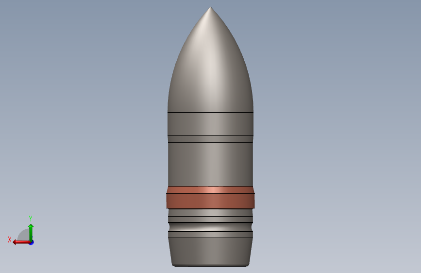 57mm炮弹外形_SOLIDWORKS 2017_模型图纸下载 – 懒石网