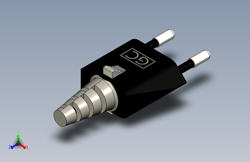 2PIN 插头_UG_模型图纸下载 – 懒石网