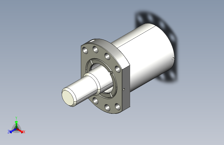 SFU型滚珠丝杠╱滚珠丝杆[SFUR6310-4]_STEP_模型图纸下载 – 懒石网