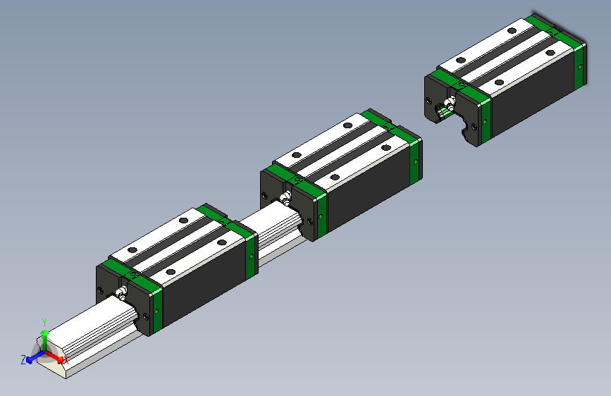 THK 互换 HSR 滚珠式线性滑轨╱直线导轨[HSR35LR3T800Z0CI]_STEP_模型图纸下载 – 懒石网