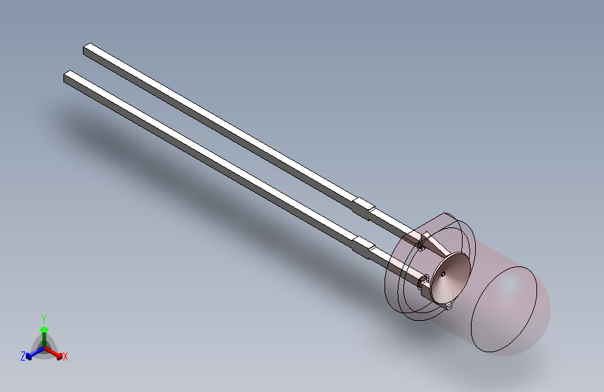 LED 灯 5 mm_SOLIDWORKS 2011_模型图纸下载 – 懒石网