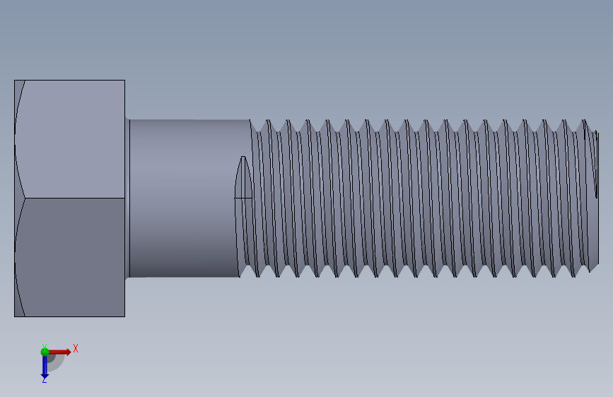 美制UNC六角螺栓_SOLIDWORKS 2019_模型图纸下载 – 懒石网
