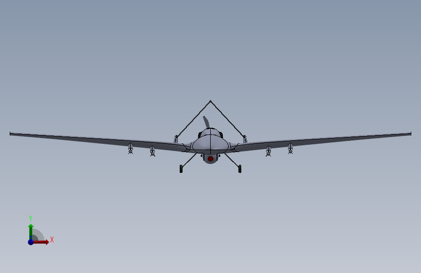 土耳其TB-2无人机无人攻击机_SOLIDWORKS 2016_模型图纸下载 – 懒石网