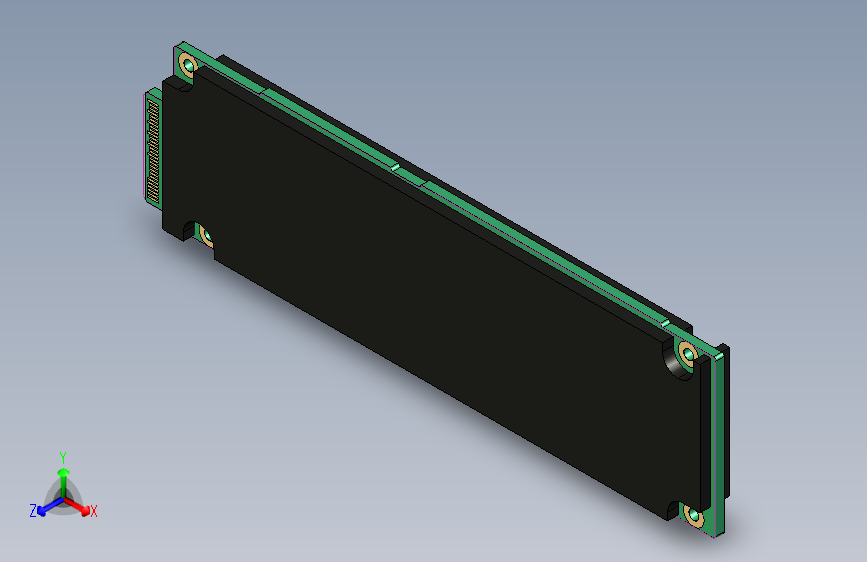 EDSFF E1.S NVMe磁盘_STEP_模型图纸下载 – 懒石网