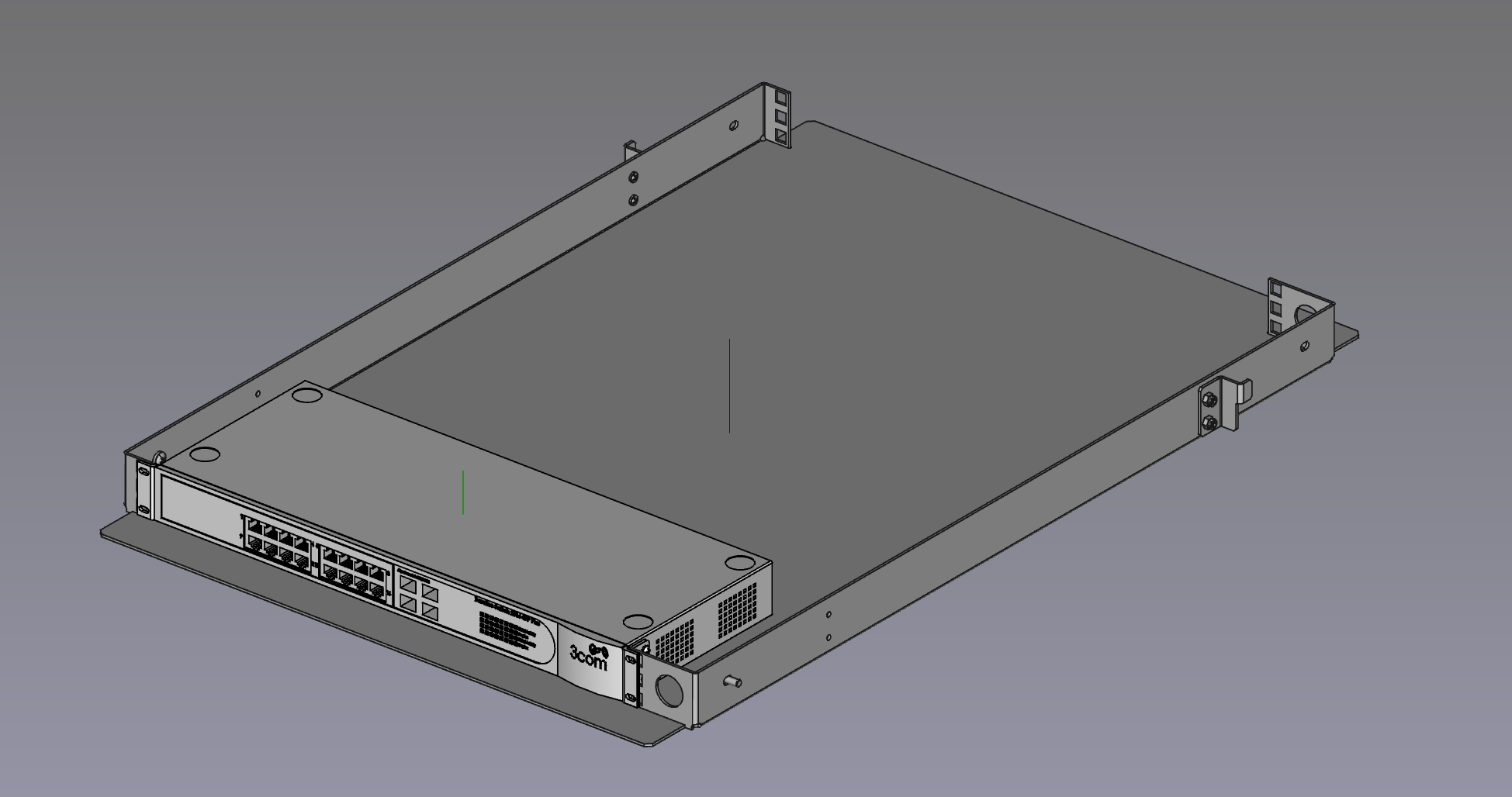 带开关的 OCP 转 EIA 适配器_STEP_模型图纸下载 – 懒石网