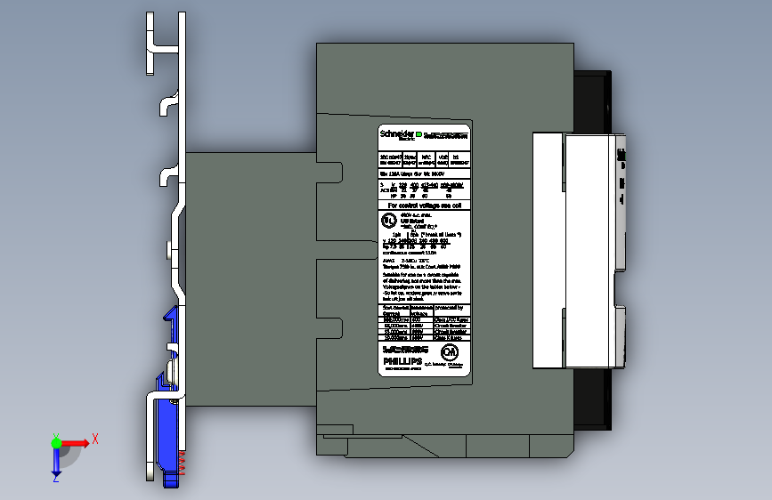 施耐德 LC1D80 交流控制器_STEP_模型图纸下载 – 懒石网