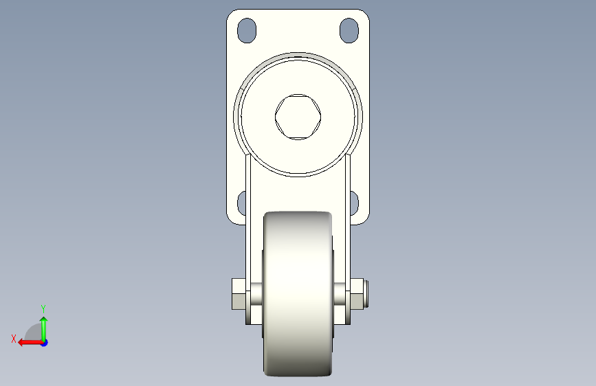 购物车车轮_Inventor ipt_模型图纸下载 – 懒石网