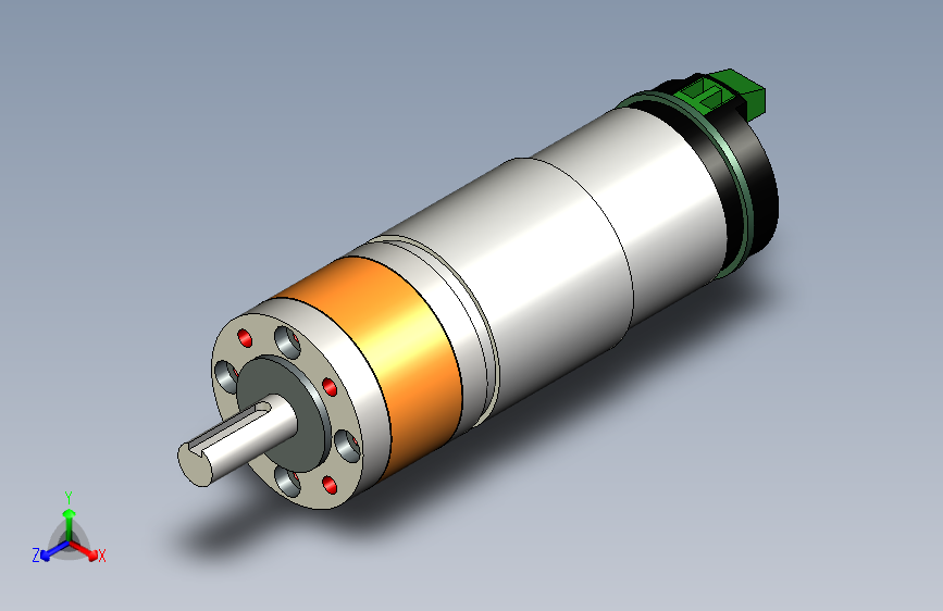 PG45马达_STEP_模型图纸下载 – 懒石网