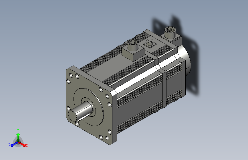 180-27N（带抱闸）伺服电机（180-27N_35N_48N）_STEP_模型图纸下载 – 懒石网