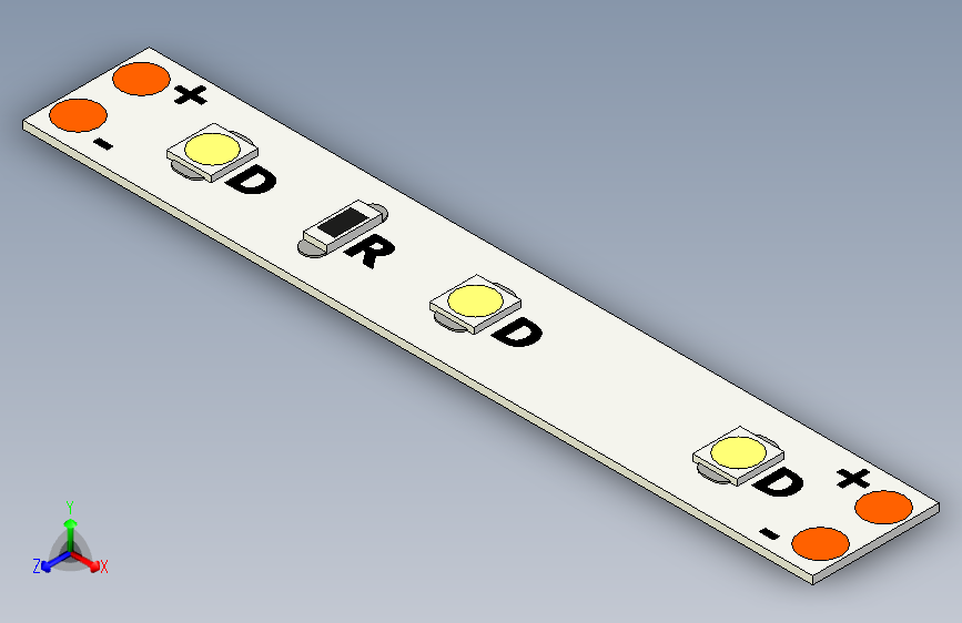 12V LED 灯条_Inventor ipt_模型图纸下载 – 懒石网
