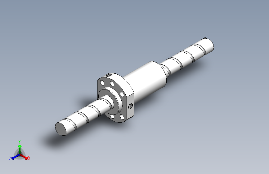 SFH精密研磨系列精密滚珠丝杠[SFH1616-2.8]_SOLIDWORKS 2018_模型图纸下载 – 懒石网