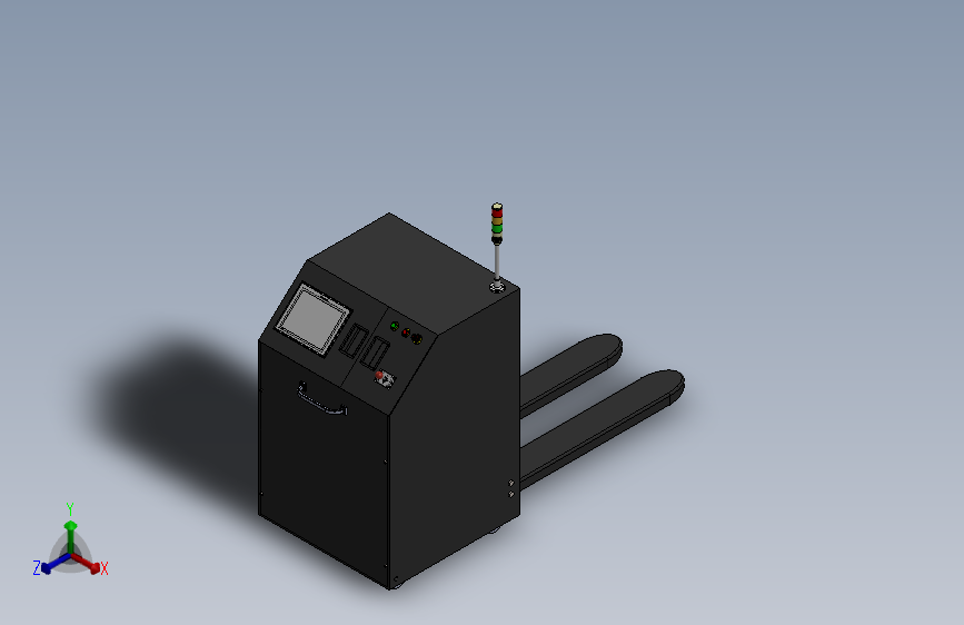 AGV叉车_SOLIDWORKS 2020_模型图纸下载 – 懒石网