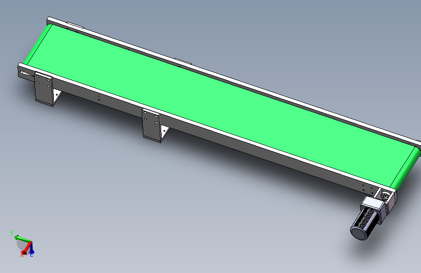 34 马达直连式输送带3d模型图纸 Solidworks设计 Solidworks 2012 模型图纸下载 懒石网