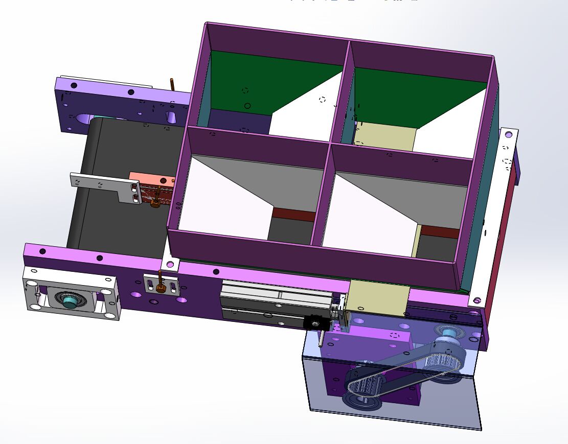 80 带料斗供料包装类输送带3d模型图纸 Solidworks设计 Solidworks 2013 模型图纸下载 懒石网