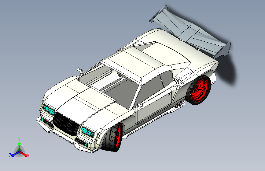 车_PROE*CREO_可下载图纸_模型下载 – 懒石网
