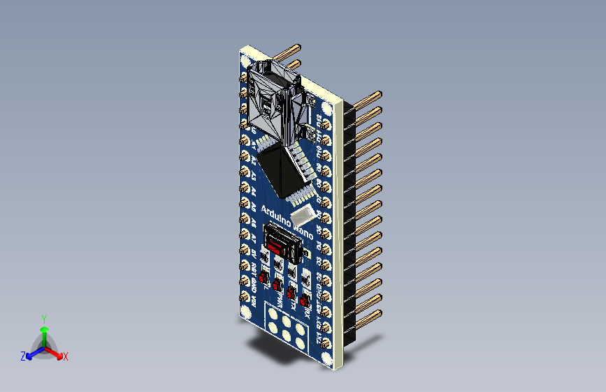 ARDUINO NANO CH340物联网控制板开发板_Parasolid_模型图纸下载 – 懒石网