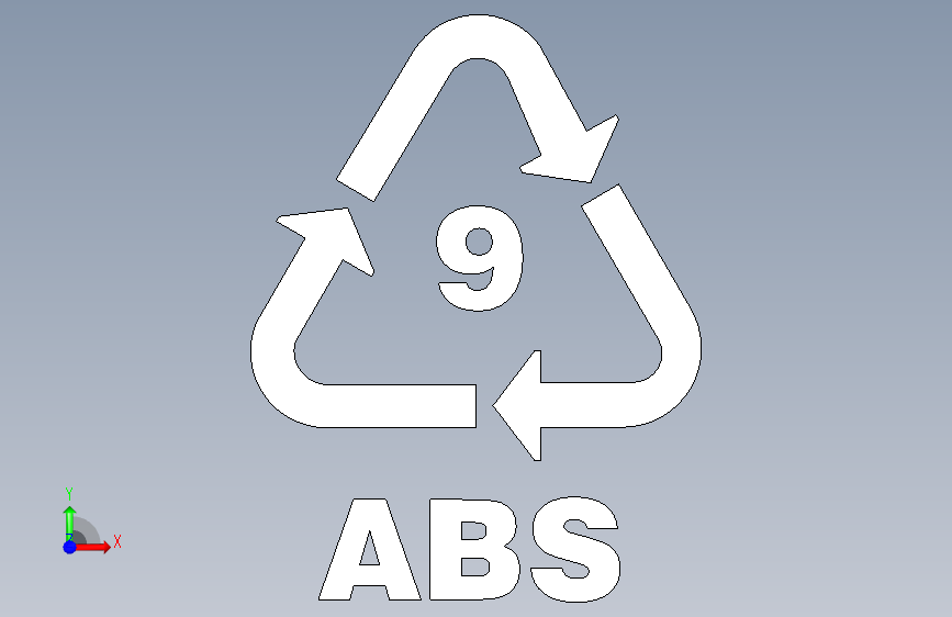 回收标志ABS_ _模型图纸下载 – 懒石网