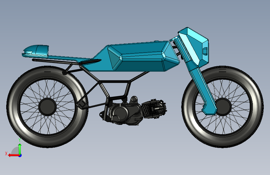 honda-cub-cafe-racer-1.snapshot.2_STEP_模型图纸下载 – 懒石网