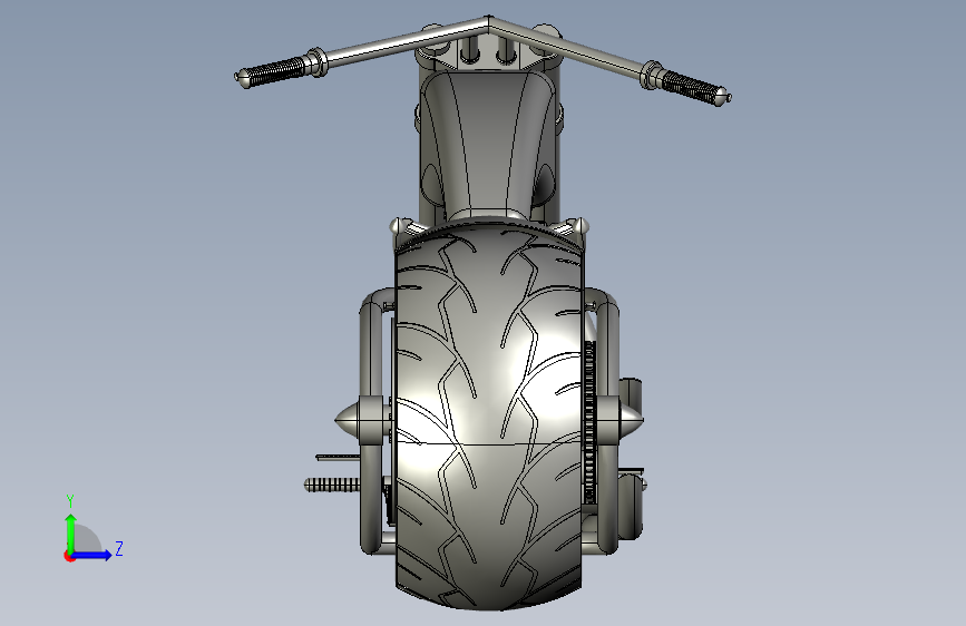 摩托车chopper--4-stp格式_STEP_模型图纸下载 – 懒石网